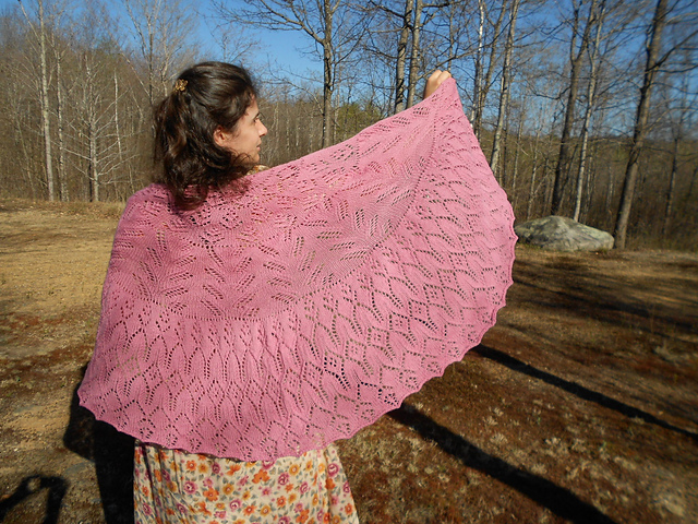 Ravelry: Raspberry Cream Pi Shawl pattern by Melody Hadley