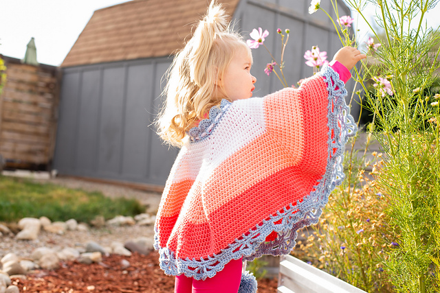 Ravelry: Girls Color Block Poncho pattern by Melody Francis