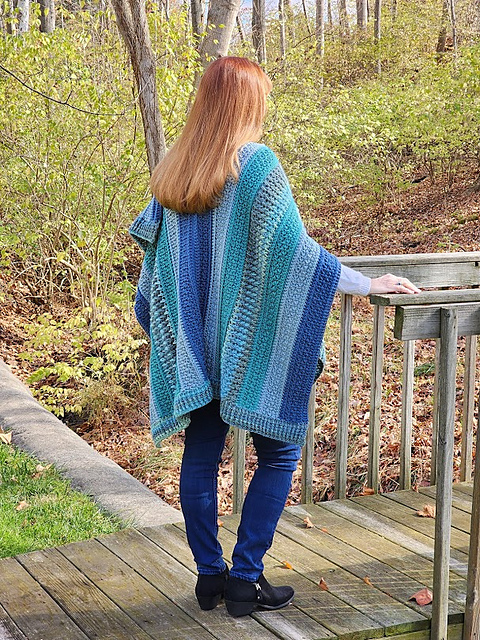 Ravelry: Button Bay Ruana pattern by Merri Purdy - Purdy Sweet Crochet