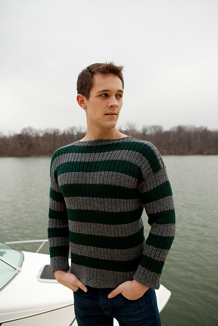 Ravelry: Humphrey Bogart Ribbed Pullover pattern by Kathleen Lawton-Trask