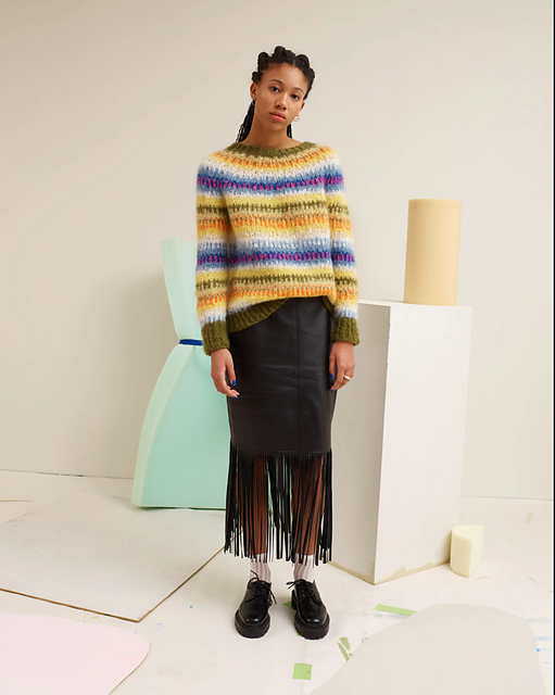 Ravelry: 427-1 Molly mønstergenser pattern by Rauma Garn