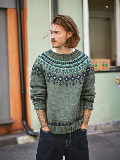 Ravelry: 72-02 Grynet Men Sweater pattern by Sandnes Garn