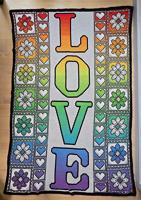 Ravelry: The love blanket pattern by Mette Hesselbjerg