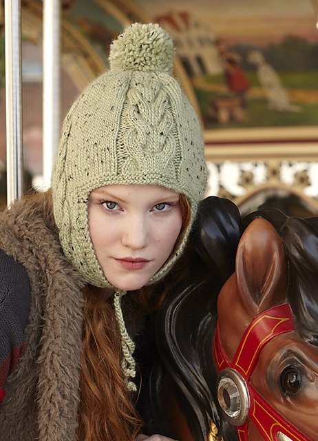 Ravelry: #27 Cabled Helmet Hat pattern by Yoko Hatta (風工房)