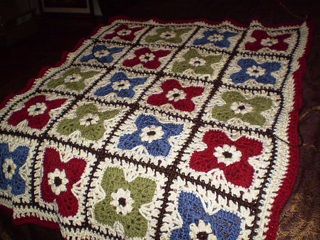 Ravelry: Flower Tiles Afghan pattern by Mary Jane Protus