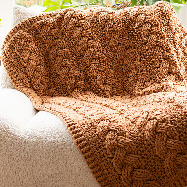 Ravelry: Cozy Cottage Cabled Throw pattern by MJ's Off The Hook Designs