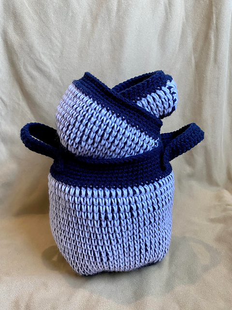 Ravelry: Gideon Square Bottomed Basket Set pattern by Michelle Wulf