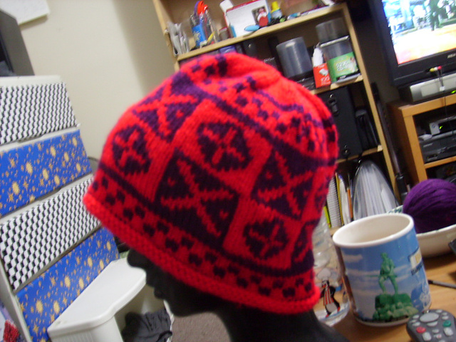 Ravelry: X and O Fair Isle Hat pattern by Louise Fabian Vouk