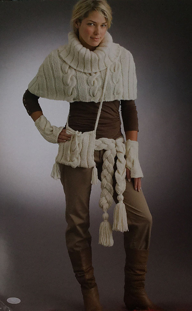 Ravelry: Cowl Cable Poncho in Inca pattern by Patons Australia