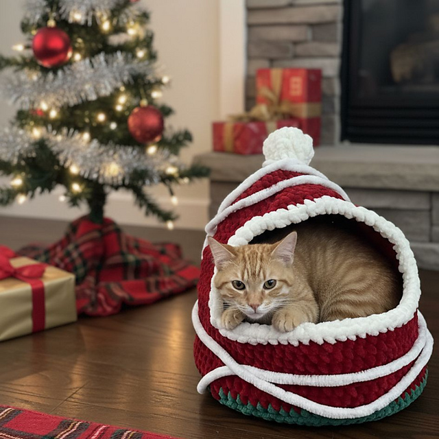 Ravelry: santa pod cave cat pattern by Tran Thi Thu An