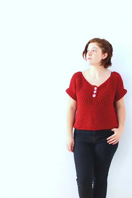 Ravelry: The Millicent Cropped Pullover pattern by Mindy Waters