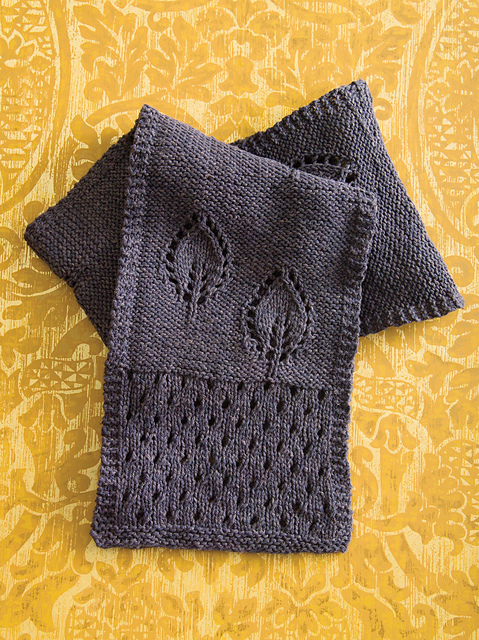 Ravelry: Silk & Cotton: Leaf Motif Scarf pattern by Helen Bingham