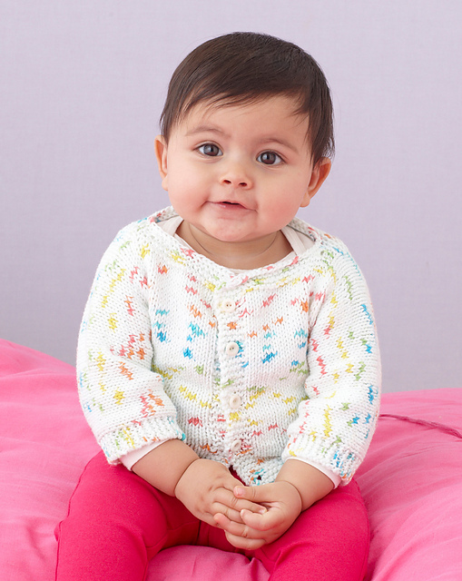 Ravelry: Bright Spots Baby Cardigan pattern by Lion Brand Yarn
