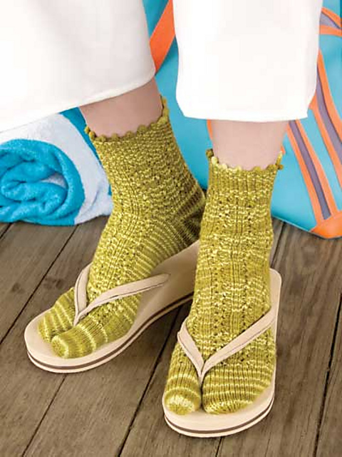 Ravelry: Bahama Mama Flip-Flop Socks pattern by Sean Higgins
