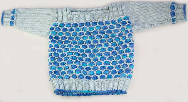 Ravelry: Bubble Stitch Boatneck Baby Sweater pattern by Betty P Balcomb