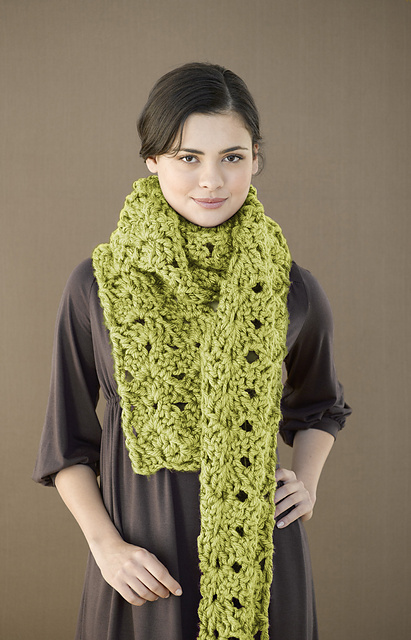 Ravelry: Imogene / Lettuce Lace Scarf pattern by Lion Brand Yarn