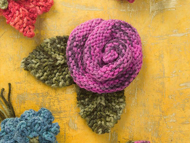 Ravelry: Floral Flair: Knit Rolled Rose pattern by Linda Cyr