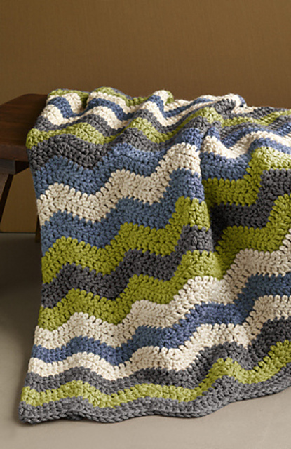 Ravelry: Shaded / Smoky Mountain Ripple Afghan pattern by Lion Brand Yarn