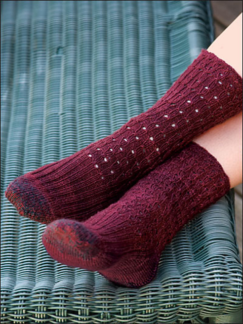 Ravelry: Ribbed Eyelet Socks pattern by Barb Bettegnies