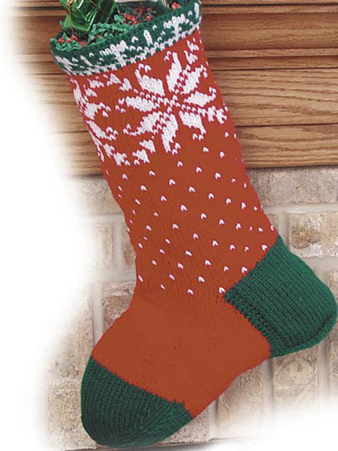 Ravelry: Christmas Snowflakes Stocking pattern by Laura Gebhardt