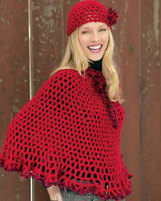 Ravelry: Lace Poncho and Cap: Poncho pattern by Bernat Design Studio
