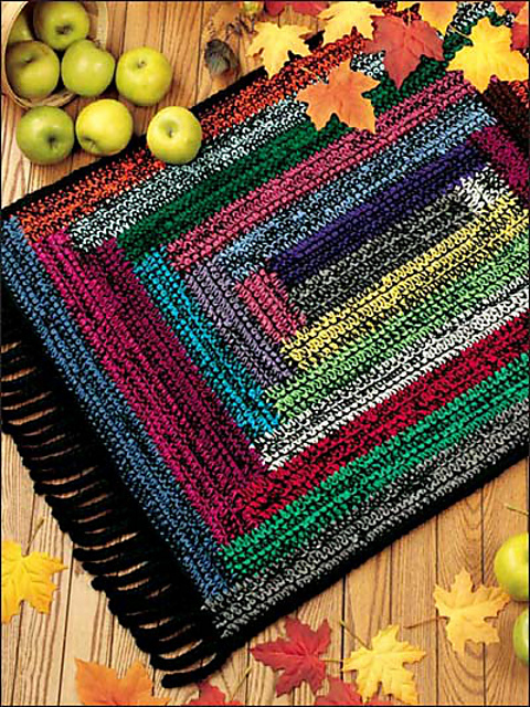 Ravelry: Log Cabin Welcome Rug pattern by House of White Birches