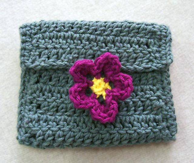 Ravelry: Flower Coin Purse pattern by Lion Brand Yarn