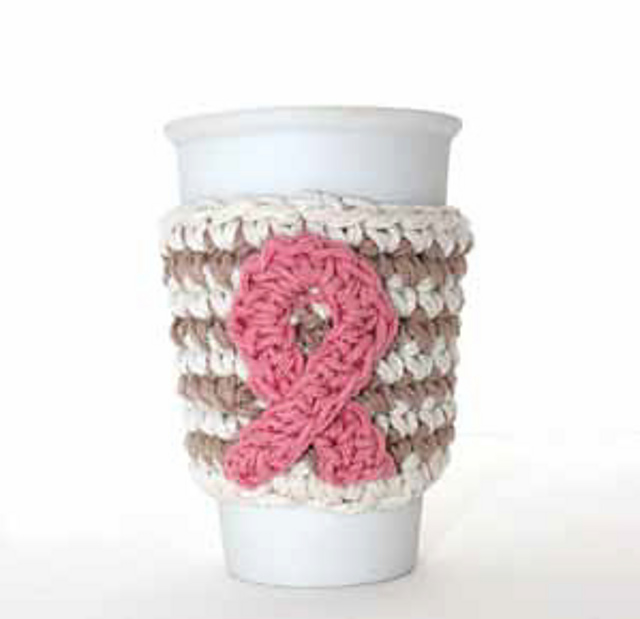 Ravelry: Breast Cancer Awareness Cup Cozy (crochet) pattern by Bernat ...