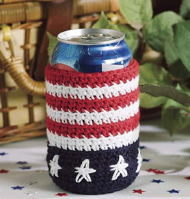 Ravelry: Liberty Soda Can Cozy pattern by Corinne McRee