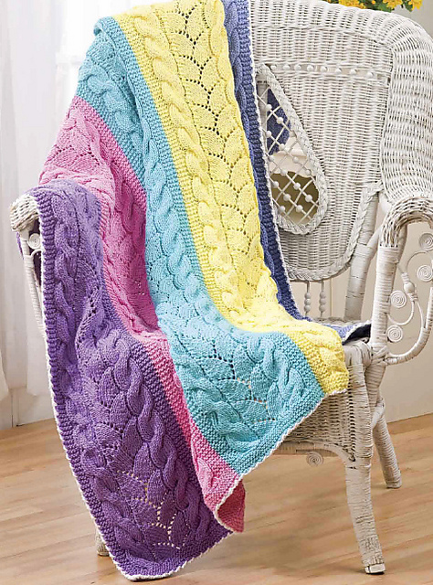 Ravelry: Paneled Lace and Cable Afghan pattern by JoAnne Turcotte