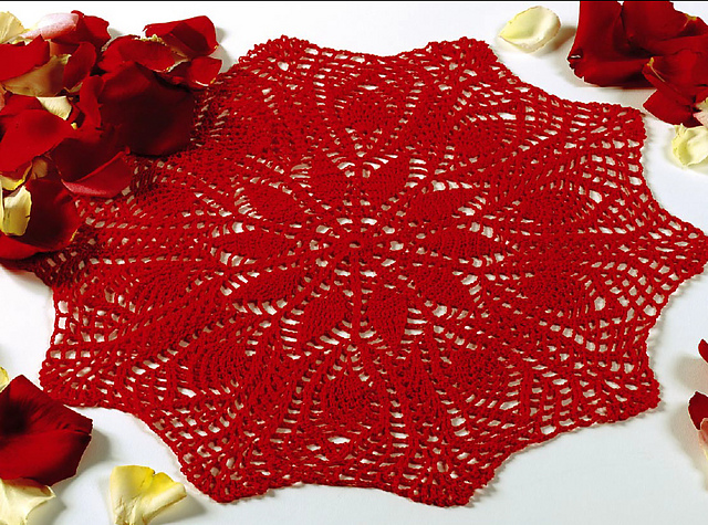 Ravelry: Christmas Amaryllis Doily pattern by Sharon Valiant