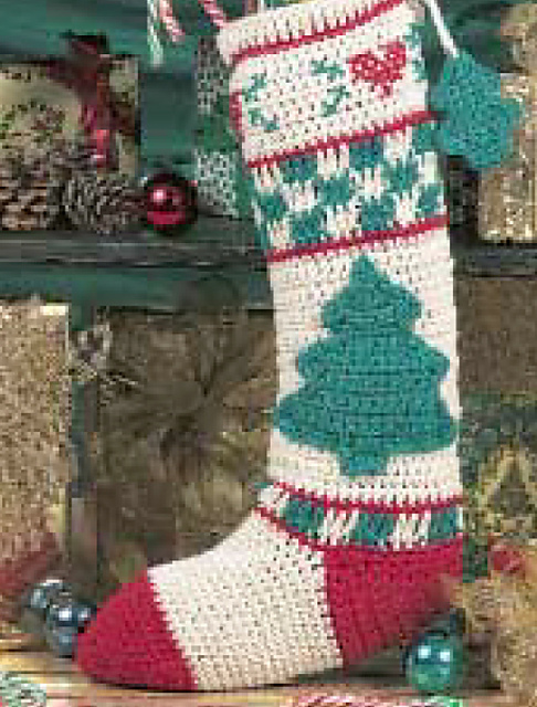 Ravelry: Christmas Tree Stocking pattern by Ann E. Smith