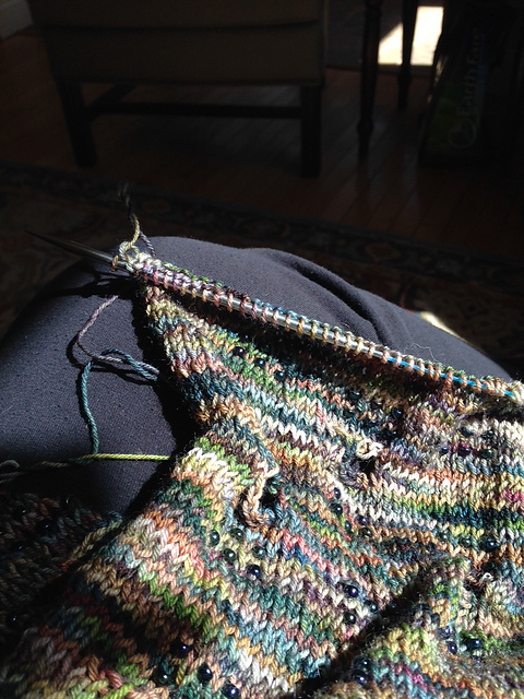 Ravelry: missbabs' Miss Babs' Beaded Holey Rectangle