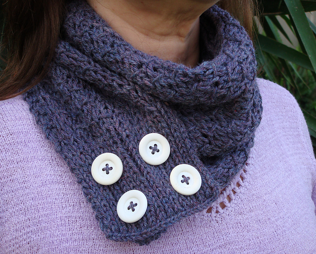Ravelry: Buttons Cowl or Scarf pattern by Rita Nici