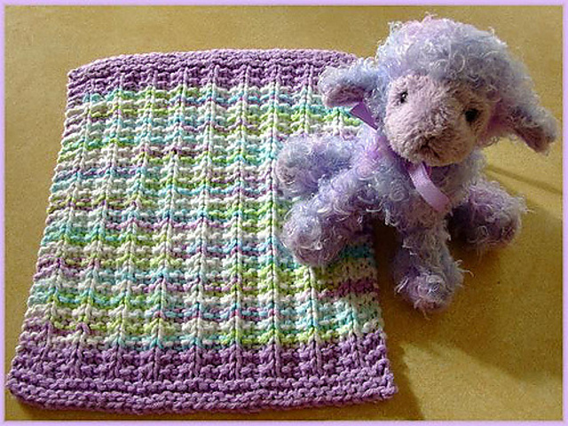 Ravelry: Blissful Moss Rib dishcloth pattern by Terri Lee Royea