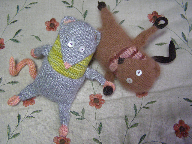 Ravelry: Mikey Muskrat & Petunia Possum pattern by Mary Jo Martinek