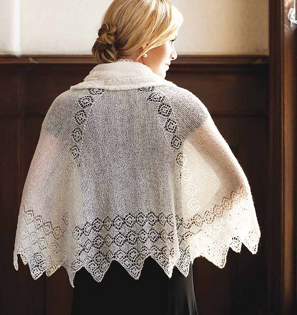 Ravelry: Lacy Diamond Circular Shawl pattern by Margaret Stove