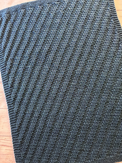 Ravelry: Diagonal Rib Baby Blanket pattern by Michelle Kupfer