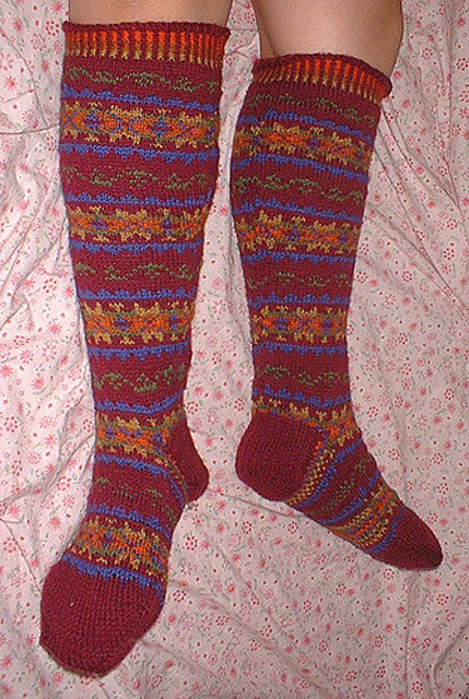Ravelry: Fair Isle Knicker Socks pattern by Peg Richard