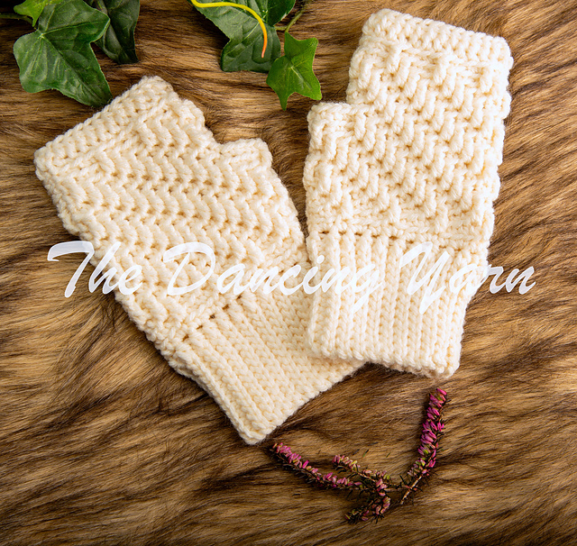 Ravelry: Whispering Wind Fingerless Gloves pattern by Maria Bruni