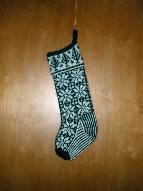 Ravelry: Christmas Trees Stocking pattern by Rebecca Harmon