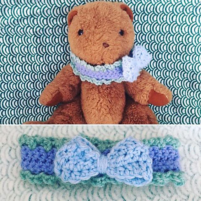 Ravelry: Super Easy Frilly Dog Collar with Bow pattern by Simba Baby ...