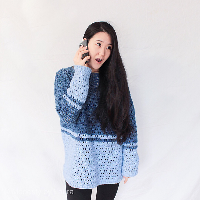 Ravelry: Norma Jean Sweater pattern by Modesty by Laura