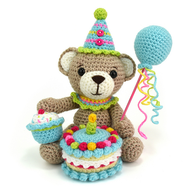 Ravelry: Bertie Bear's Birthday Party pattern by Moji-Moji Design