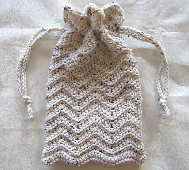 Ravelry: Beginners Crochet Purse Drawstring Ripple Bag pattern by Sandy ...