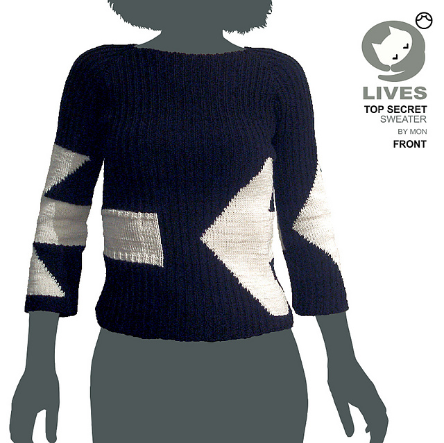 Ravelry: 9 LIVES: sweater TOP SECRET pattern by Oksana Kiseleva