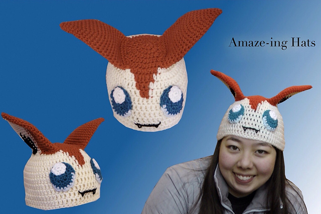 Ravelry: Pokemon Victini-Inspired Hat pattern by Monique Wiles
