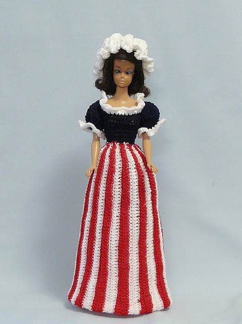 Ravelry: Crocheted Betsy Ross for 11 1/2 and 18" Girl Dolls pattern by ...