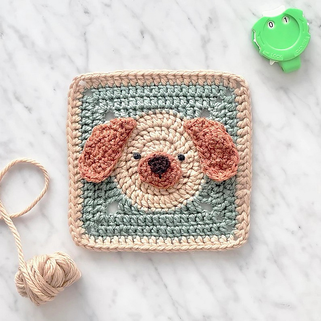 Ravelry: Dog Granny Square pattern by Morgane Yarn