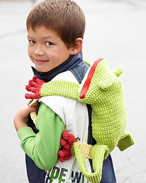 Ravelry: Frog Backpack pattern by Lily / Sugar'n Cream